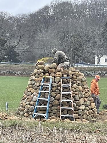 Stone hives restored at Winnapaug Preserve | Front Porch News ...