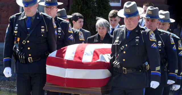 Funeral held at football stadium for Connecticut trooper killed in ...