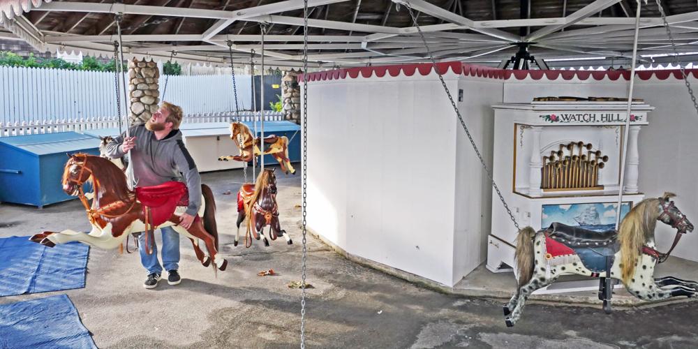 PHOTOS: Watch Hill Carousel horsies put back in the barn for the winter ...