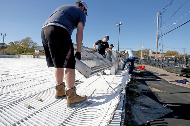 PHOTOS: Construction of skating rink means winter is coming | Westerly ...