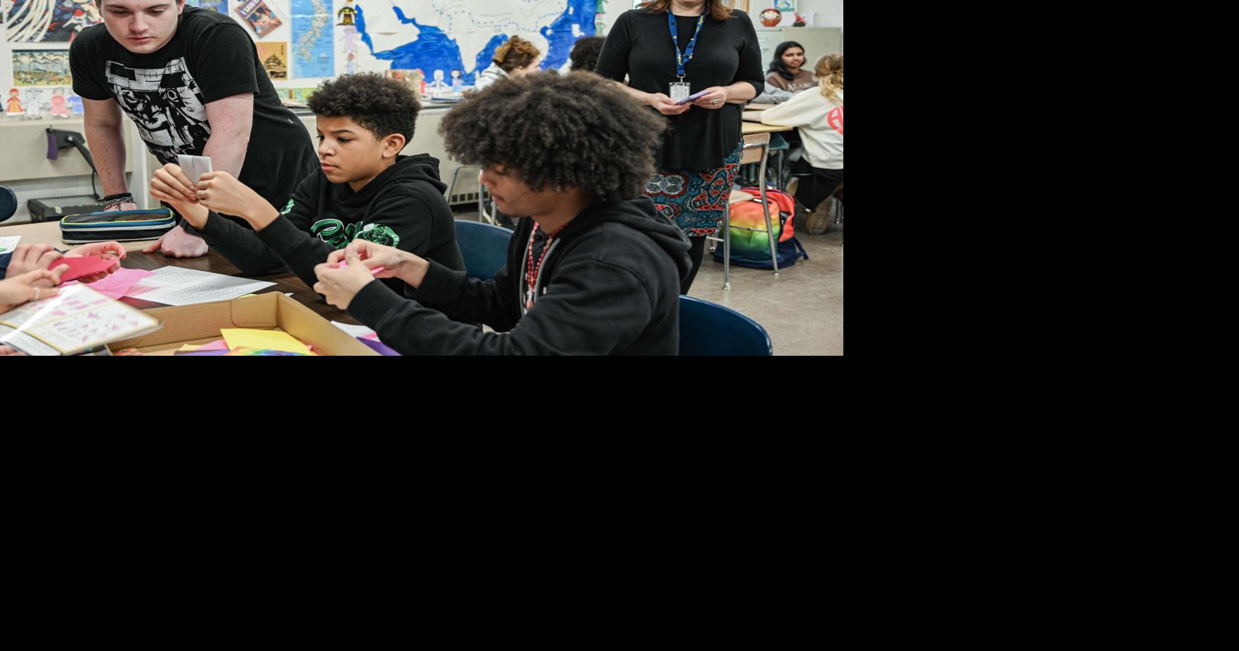 Japanese class from URI visits Davisville Middle School | Front Porch ...