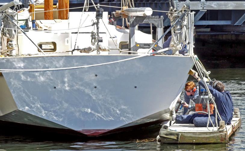 PHOTOS: Getting the Argia ready for sailing season in Mystic ...