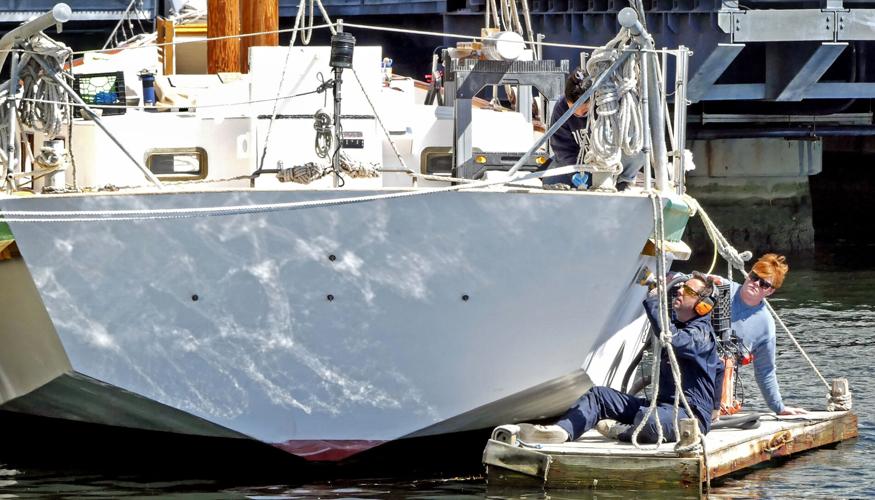 PHOTOS: Getting the Argia ready for sailing season in Mystic ...