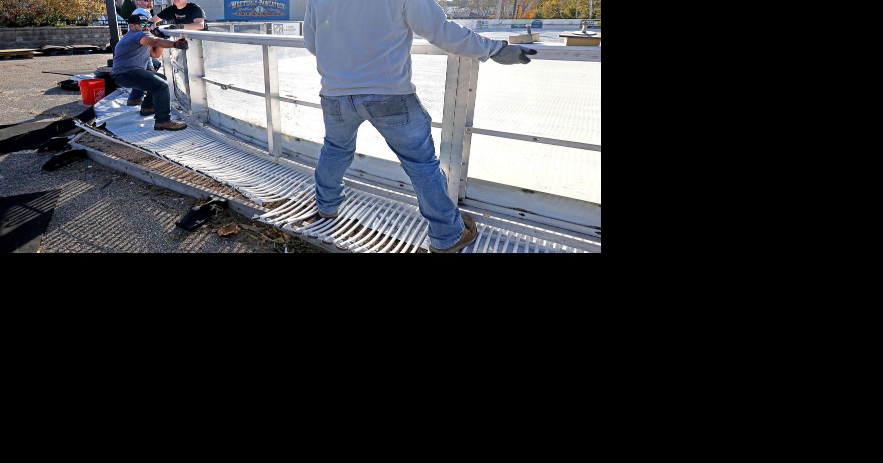 PHOTOS: Construction of skating rink means winter is coming | Westerly ...
