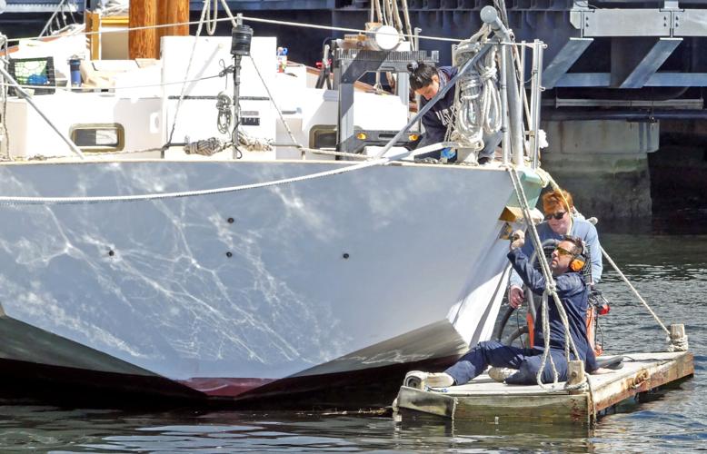 PHOTOS: Getting the Argia ready for sailing season in Mystic ...