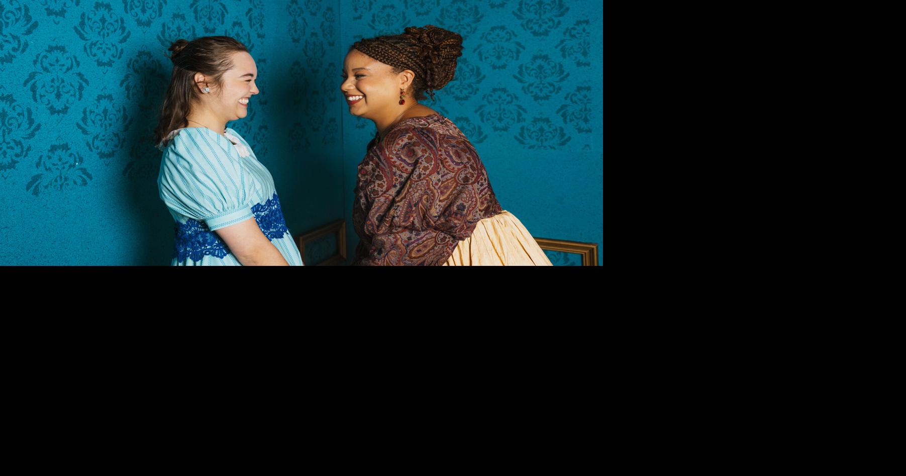 Chayla Valentine (Lizzy) left and Princess Johnson (Mrs. Bennet) will ...