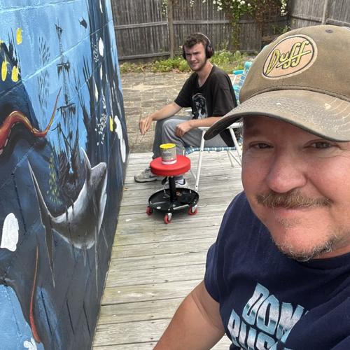 Mural men: Father-son duo enlivens Alley Katz wall with art | Daily ...