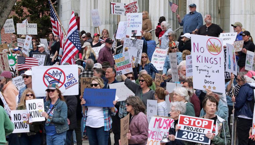 PHOTOS: Anti-DOGE protest in downtown Westerly | Westerly ...