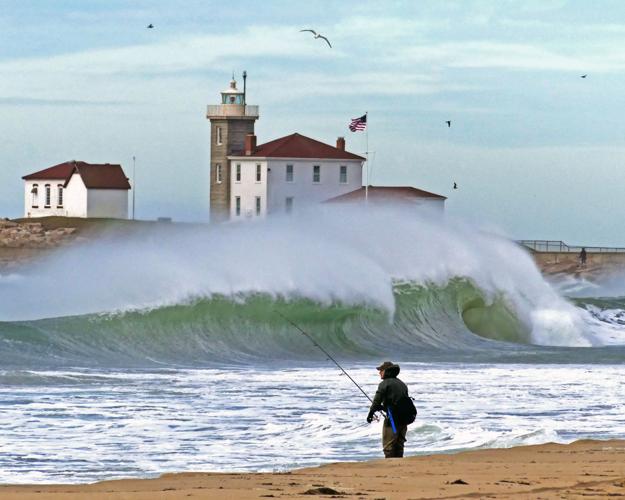 PHOTOS: Casting into the surf by the Watch Hill Light | Westerly ...