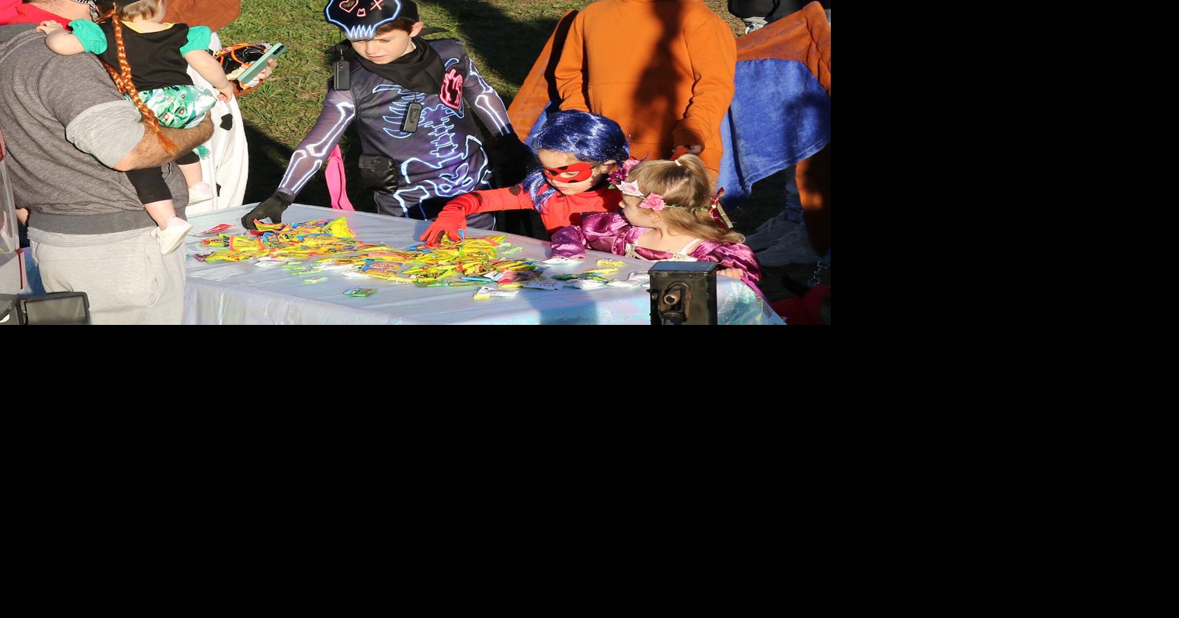 Halloween costumed children, and some adults too, had lots of goodies ...