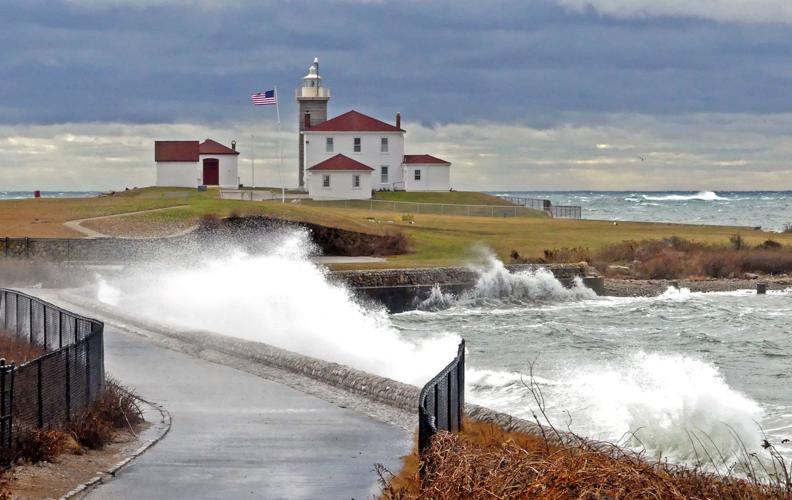 PHOTOS: Airborne surf at Lighthouse Road seawall in Watch Hill | Photo ...