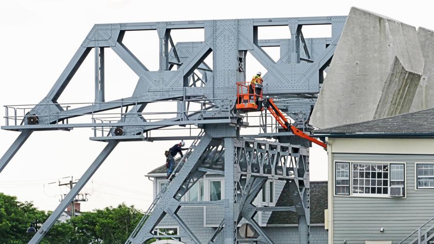 PHOTOS: Mystic River Drawbridge gets some repairs | Stonington ...