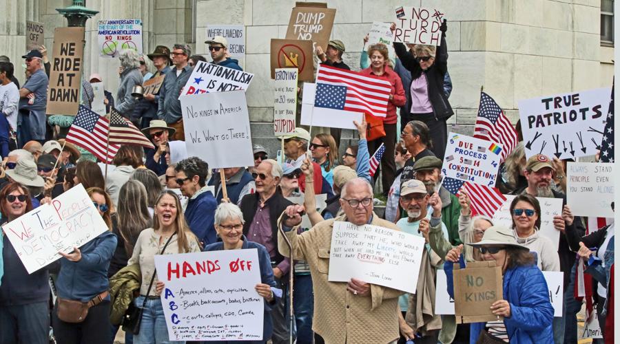 PHOTOS: Anti-DOGE protest in downtown Westerly | Westerly ...
