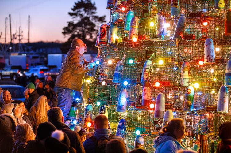 PHOTOS: Stonington Lobster Trap Tree comes alive | Stonington ...