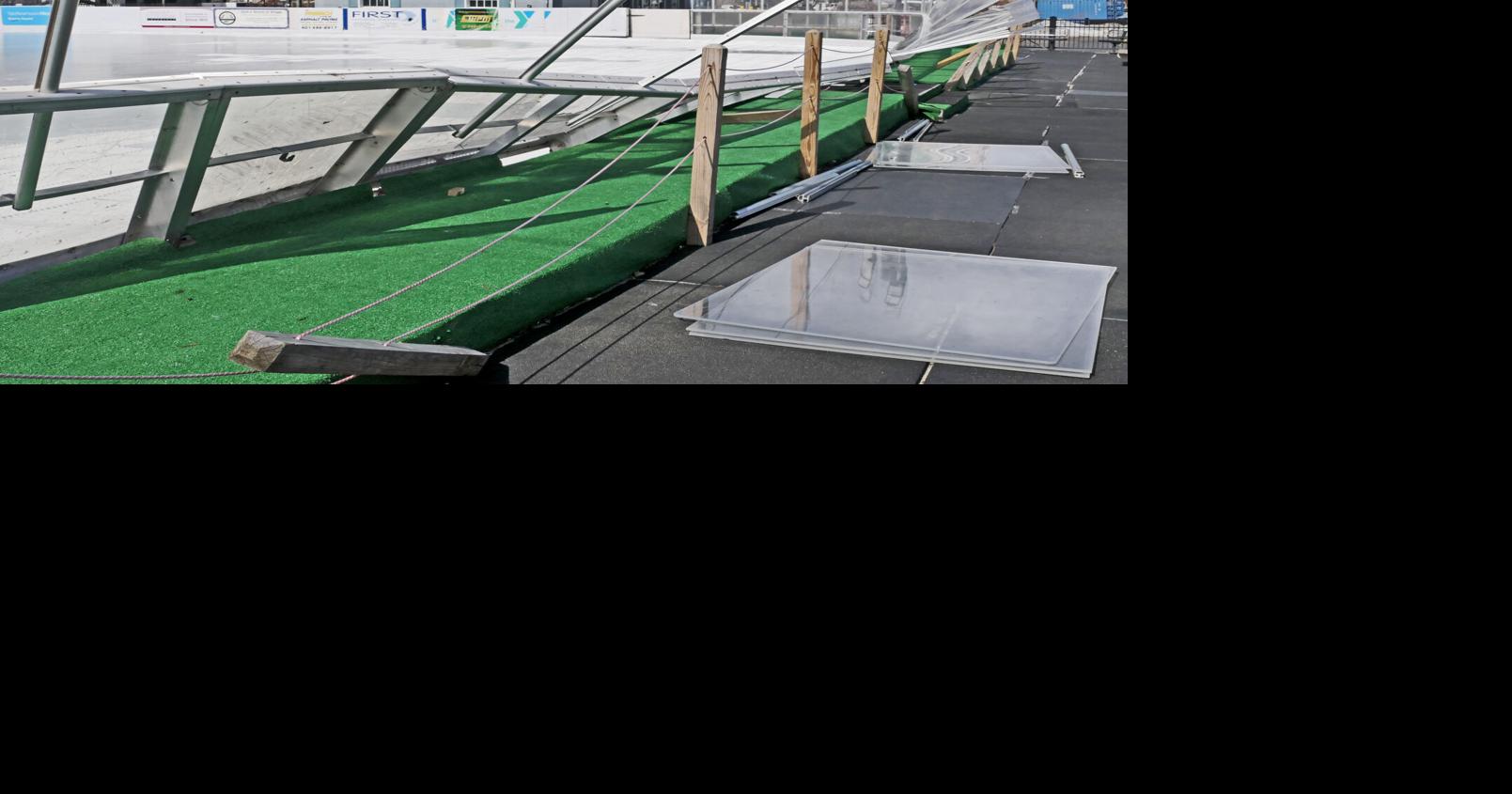 PHOTOS: Ice rink sustains damage in wind storm | Daily-news-alerts ...
