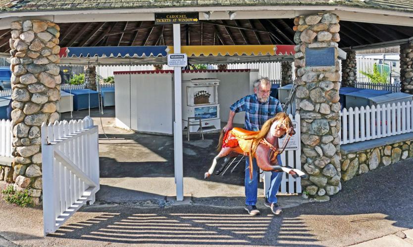 PHOTOS: Watch Hill Carousel horsies put back in the barn for the winter ...