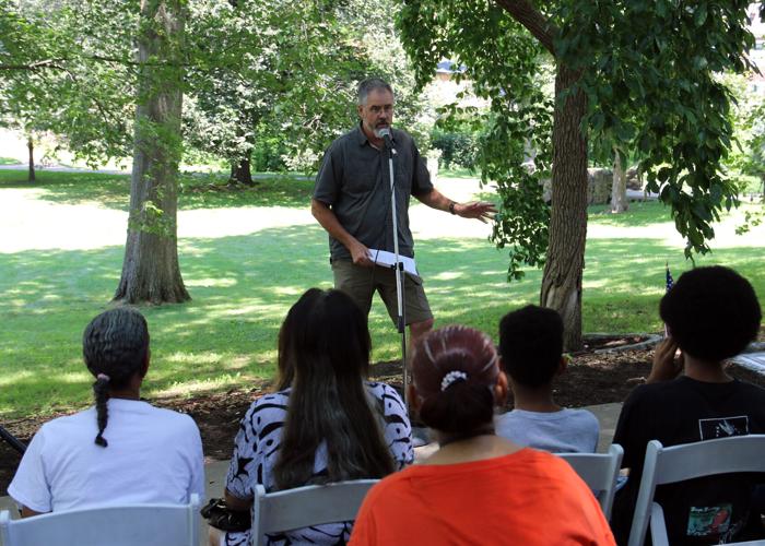 PHOTOS: Admiring the new Tarzan Brown memorial marker in Wilcox Park ...