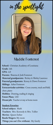 Student Spotlight: Maddie Fontenot | Lifestyle | thewestsidejournal.com