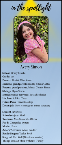 Student Spotlight: Avery Simon | Lifestyle | thewestsidejournal.com