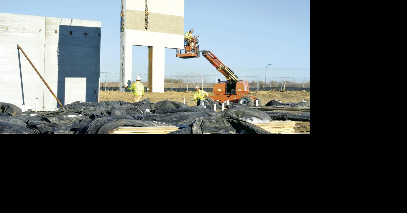 Precast Walls Going Up at New Jail Site | News | times-online.com