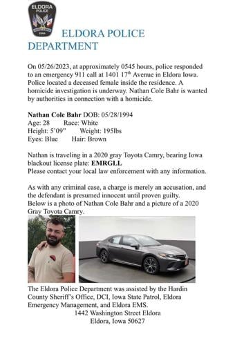 Deceased woman found in Eldora; suspect at large | KIFG | timescitizen.com
