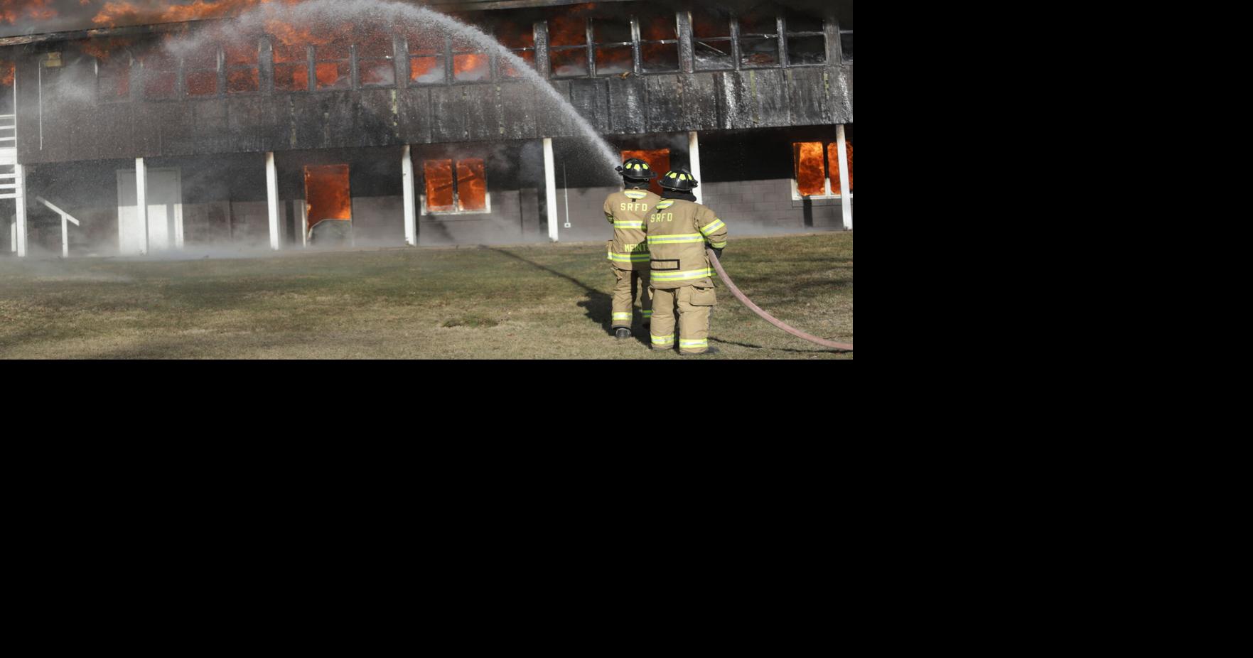 Fire departments practice, make room for new HCC building | Ackley ...