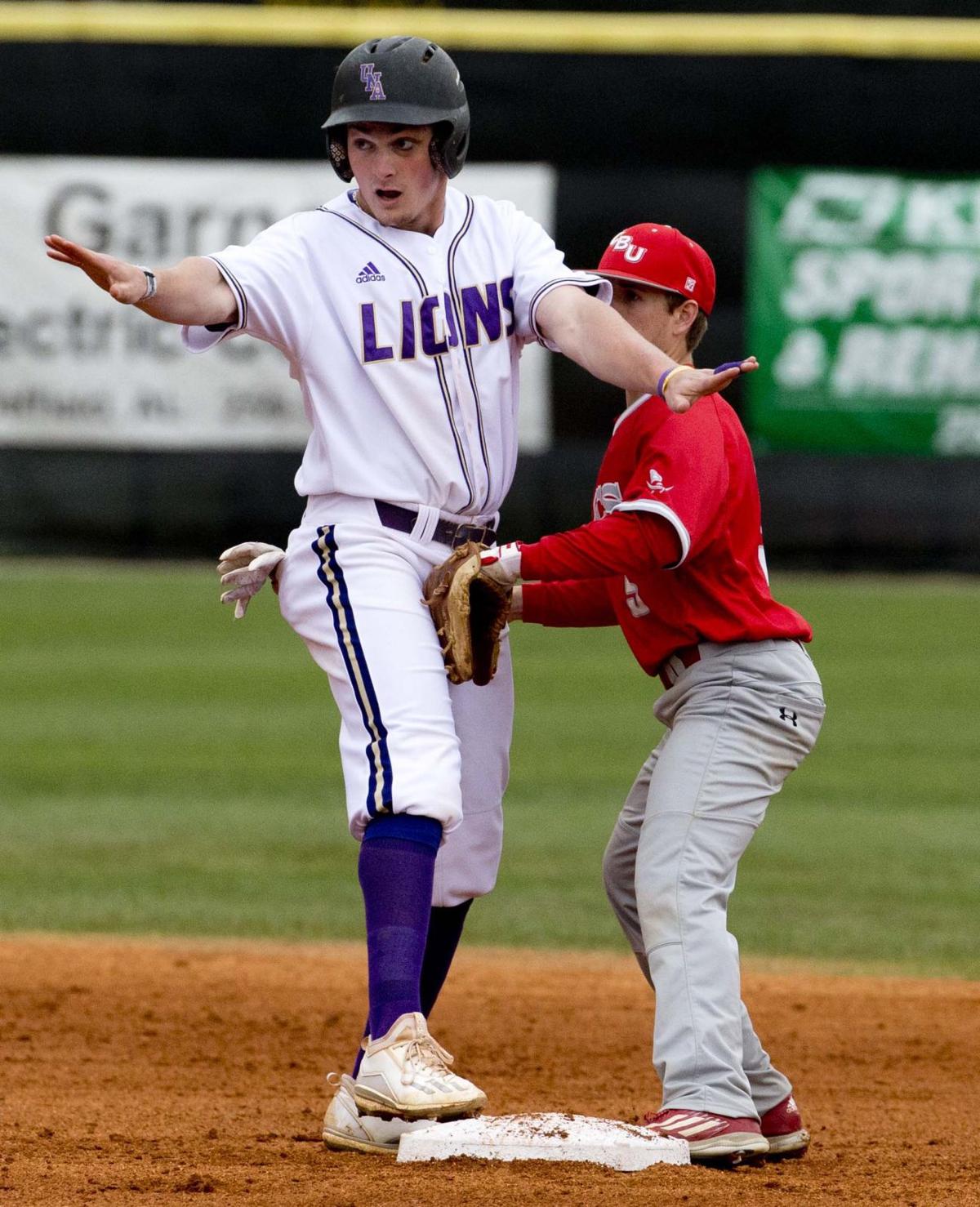 Joyner, Wallace dominate as UNA baseball beats Christian Brothers twice ...