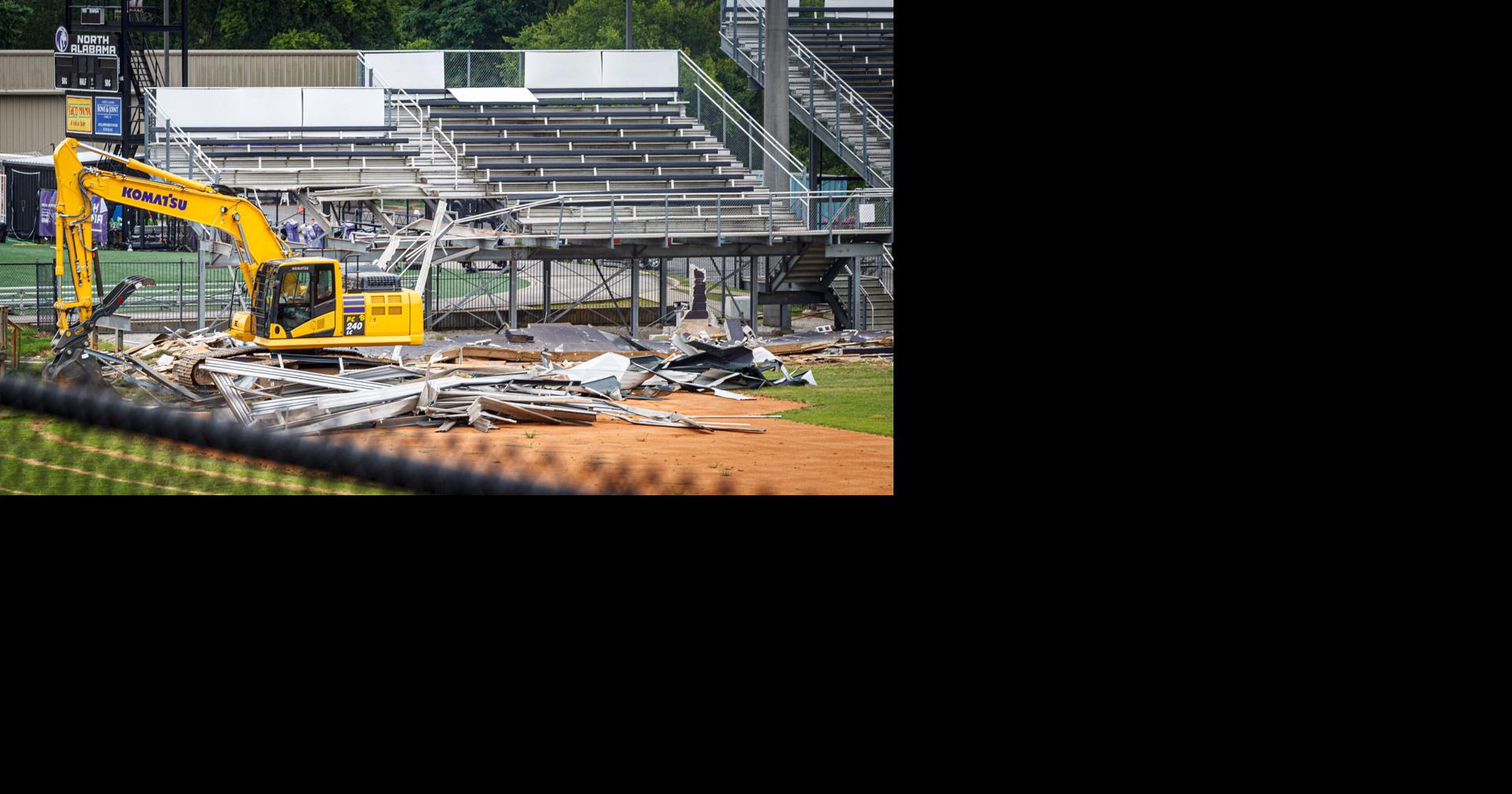 Demolition signals start of UNA stadium project | Local News ...