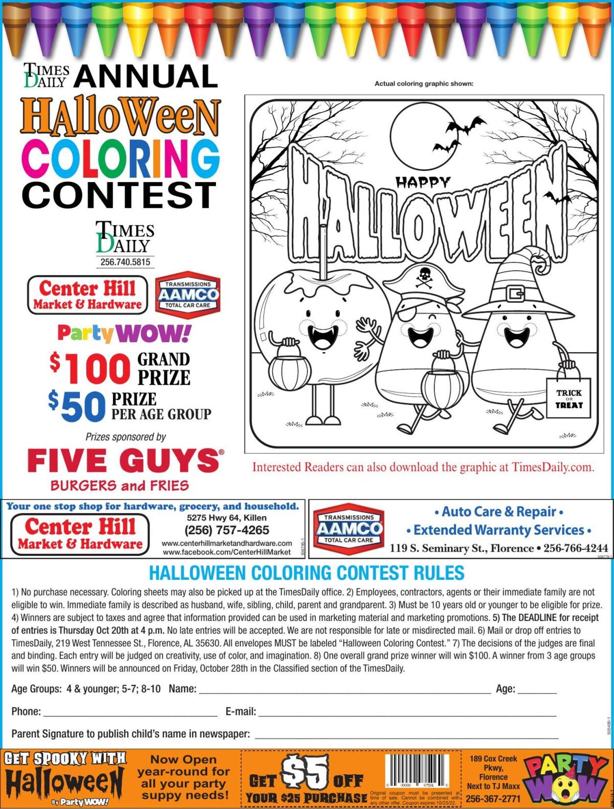 2022 Halloween Coloring Contest | | timesdaily.com