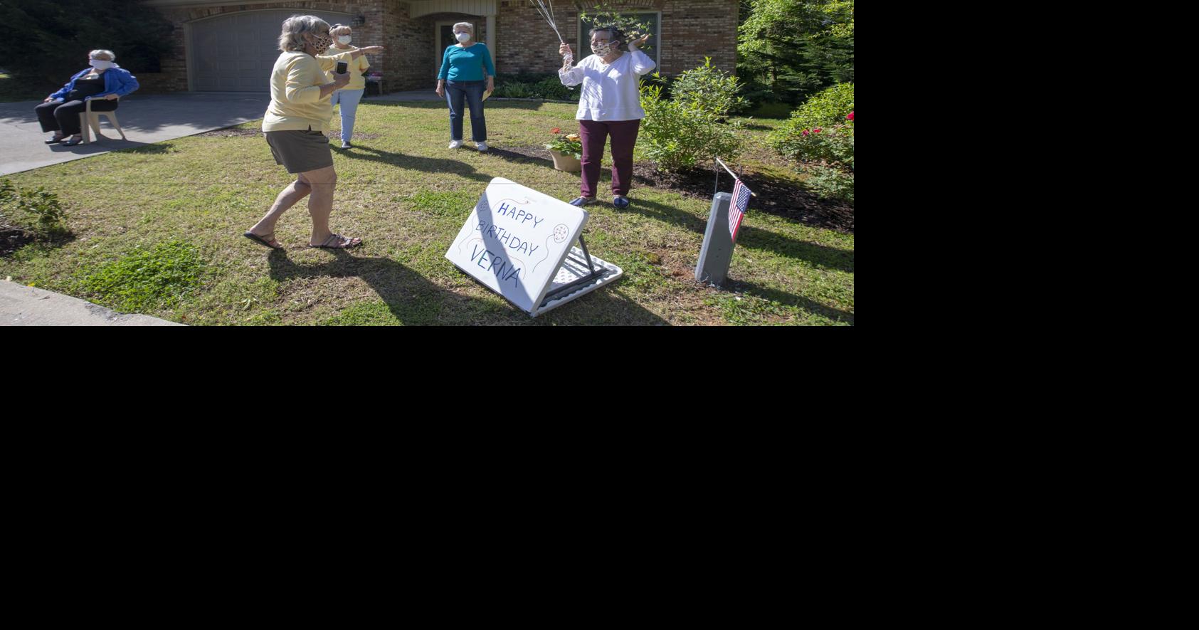 Neighbors give Verna White a happy birthday with social distancing ...