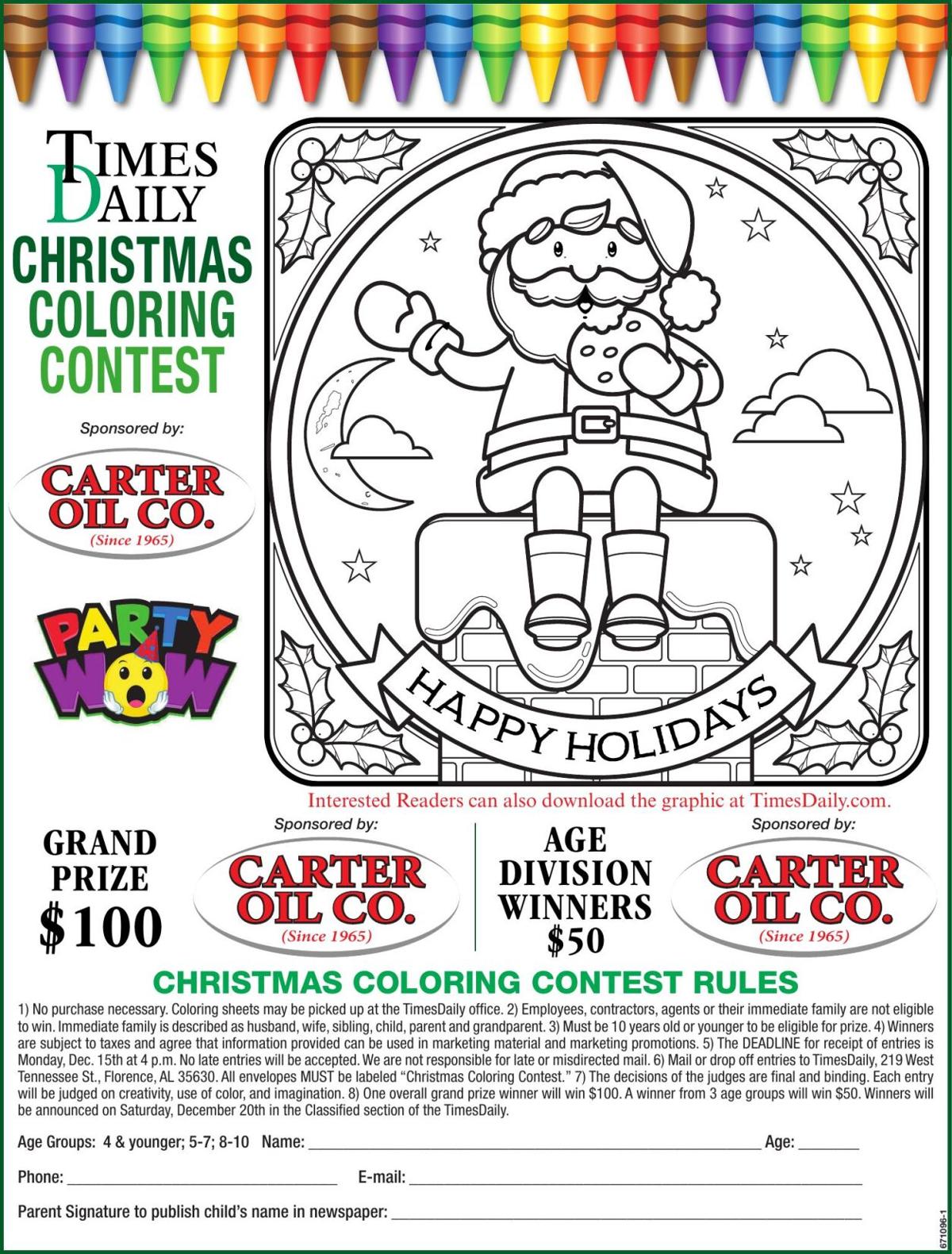 coloring contest age groups