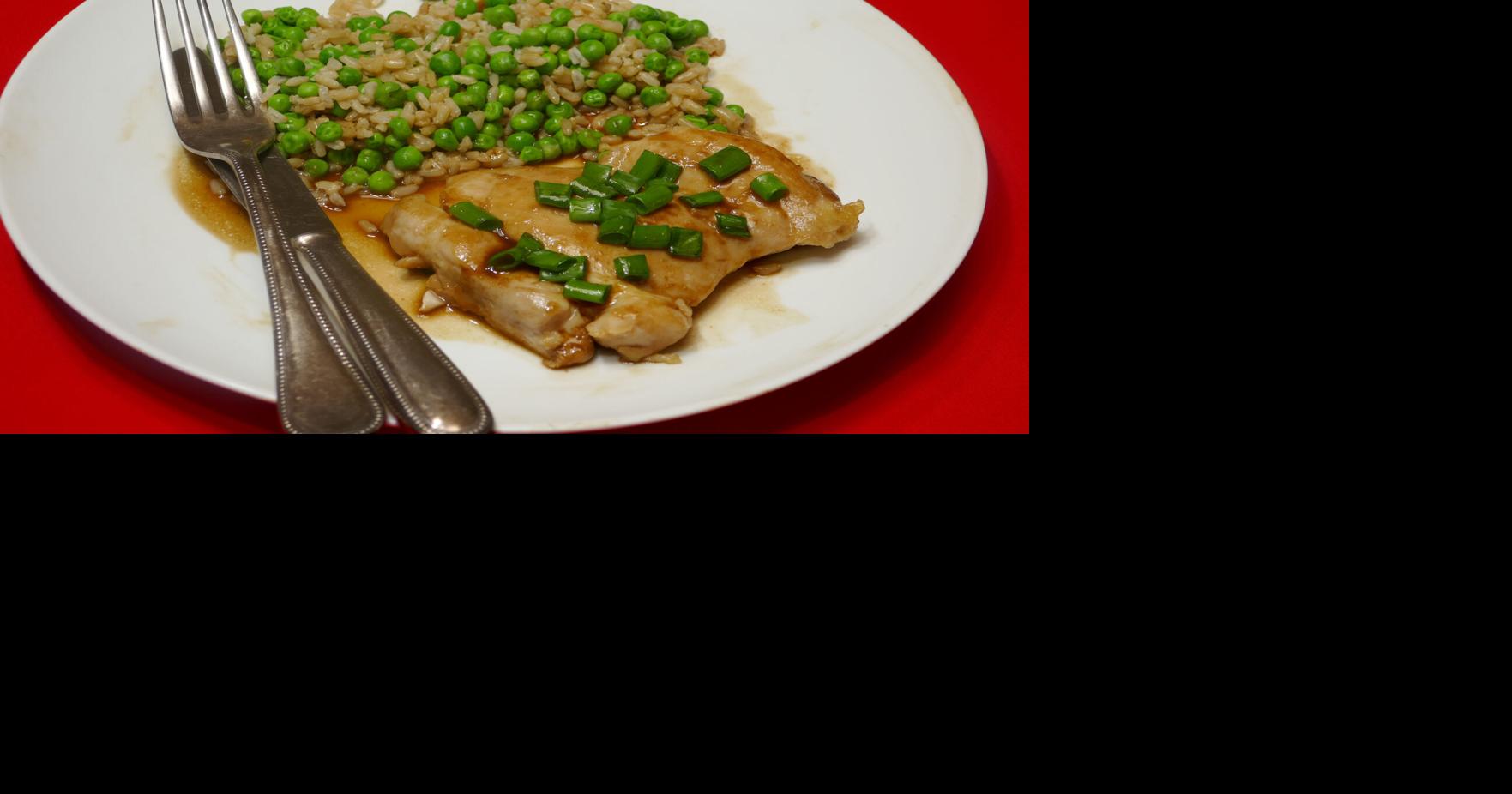 Japanese Style Butter Shoyu Chicken with Rice and Peas | Food ...