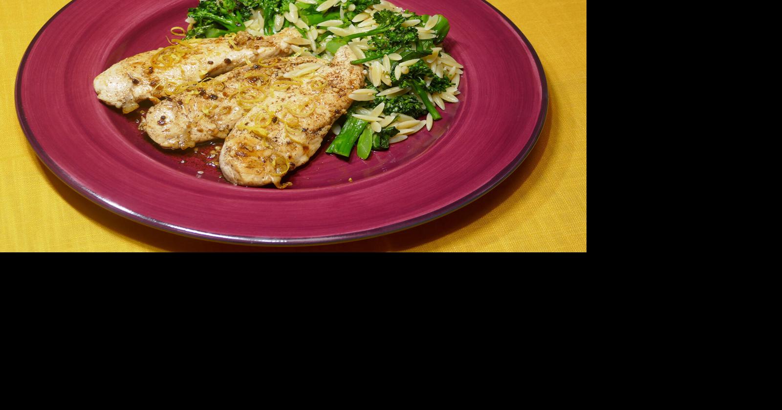 Lemon Garlic Chicken with Broccolini and Orzo | Food | timesdaily.com