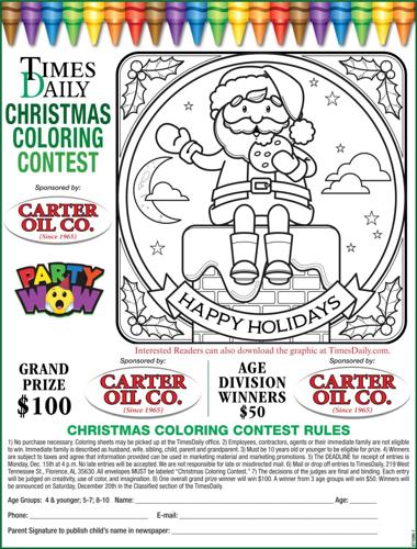 Christmas coloring contest 2025 | | timesdaily.com