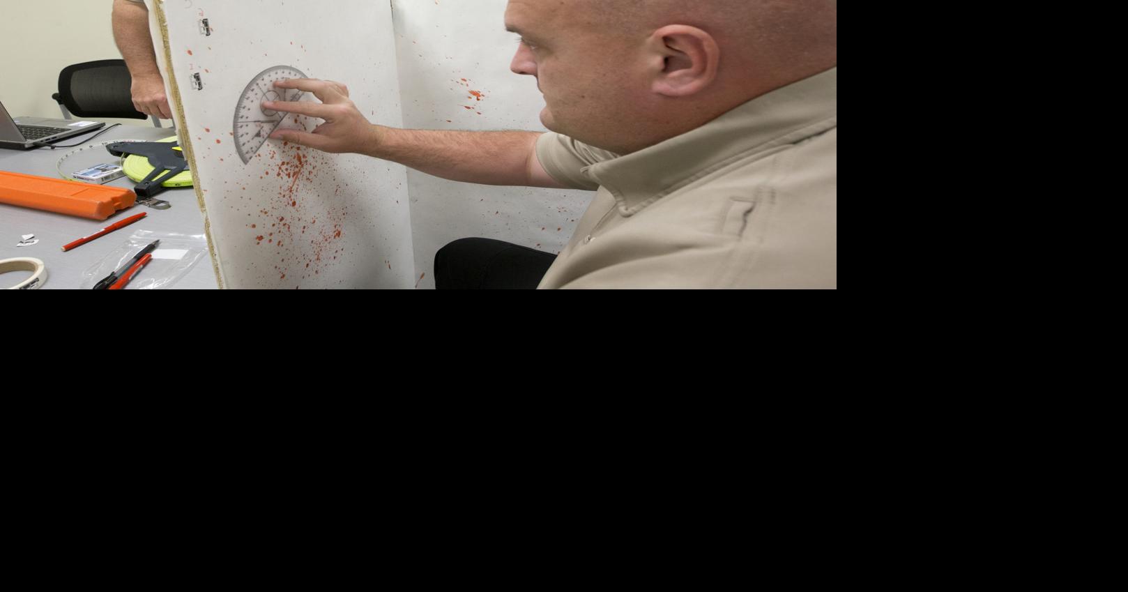 Local investigators take UNA criminal justice class on blood splatter ...