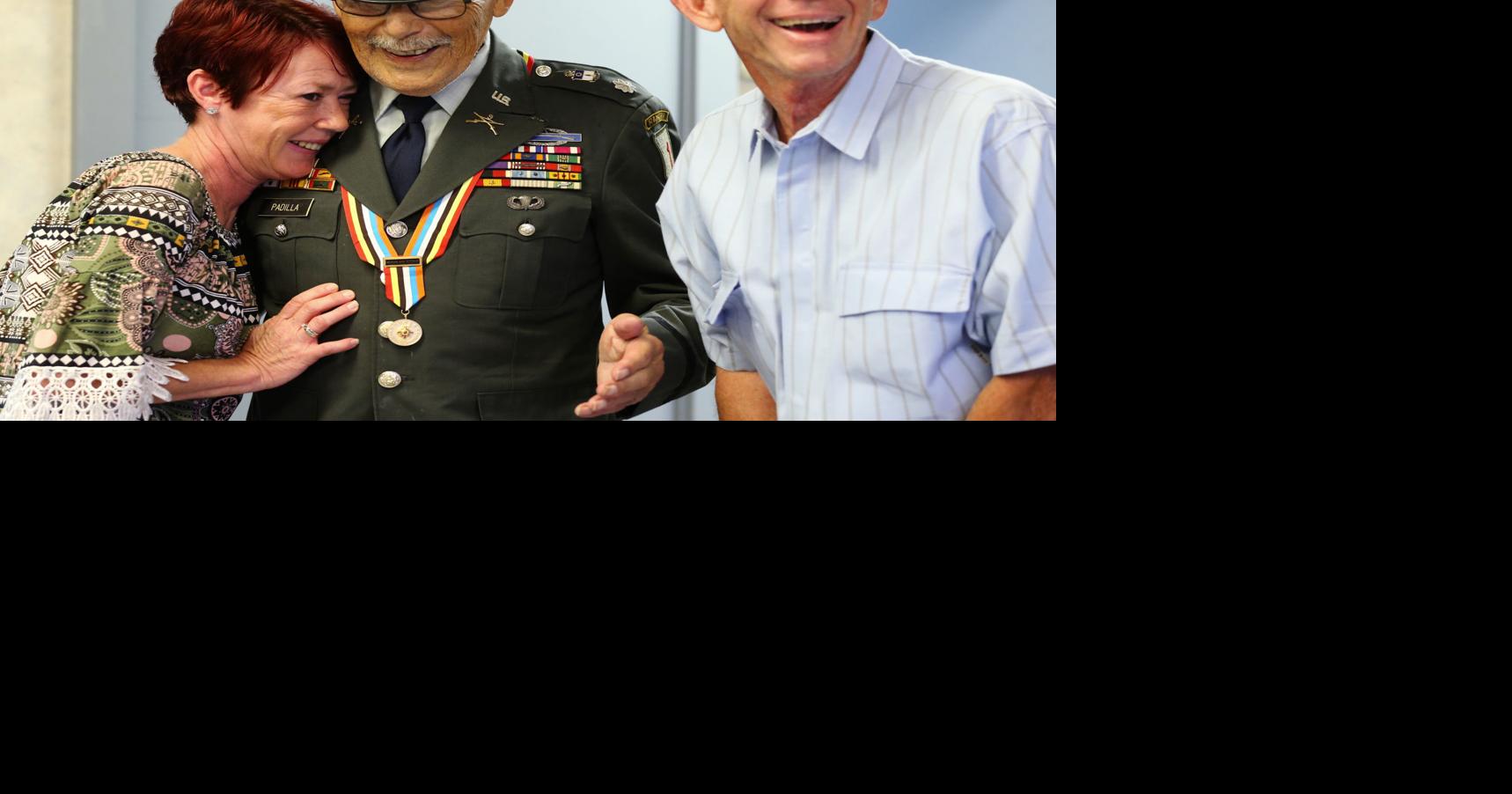 Colonel Ramon Padilla presents medals to family of man who saved his ...