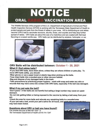 USDA dropping raccoon rabies vaccine in NET from aircraft this month | | timesnews.net