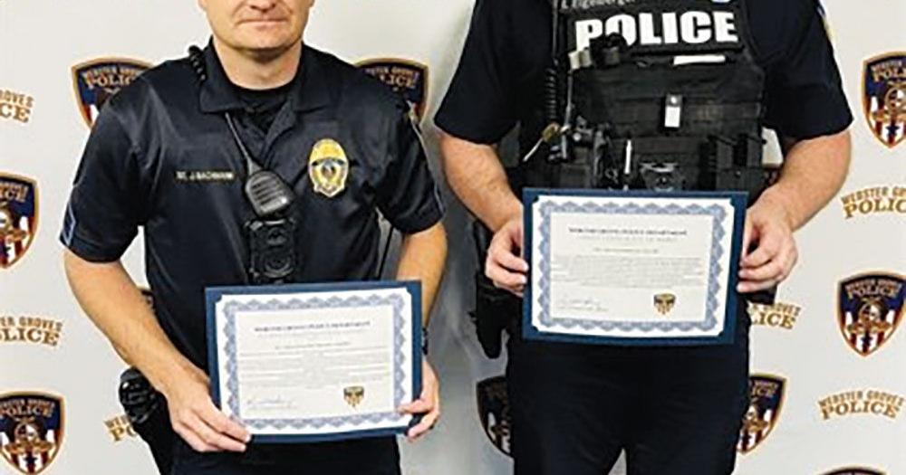 Webster Police Officers Receive Certificate Of Merit | Webster Kirkwood ...