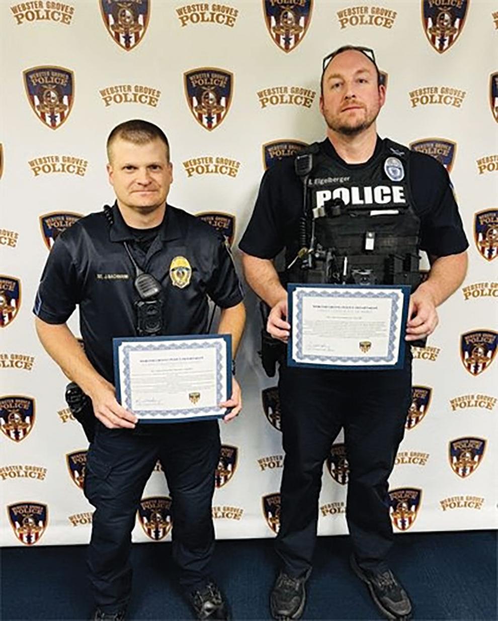 Webster Police Officers Receive Certificate Of Merit | Webster Kirkwood ...