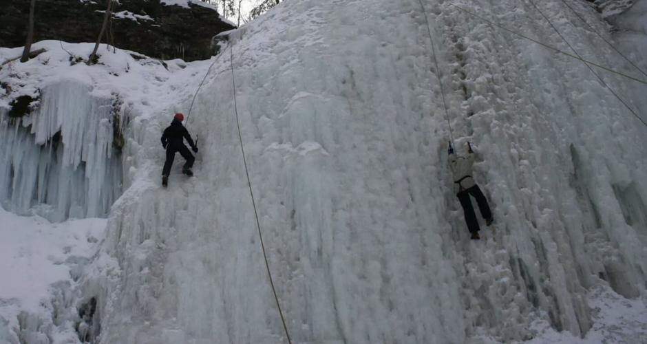 Stunning Ontario waterfall is a frozen beauty during winter