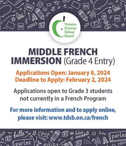 Middle French Immersion Applications - Toronto District School Board ...