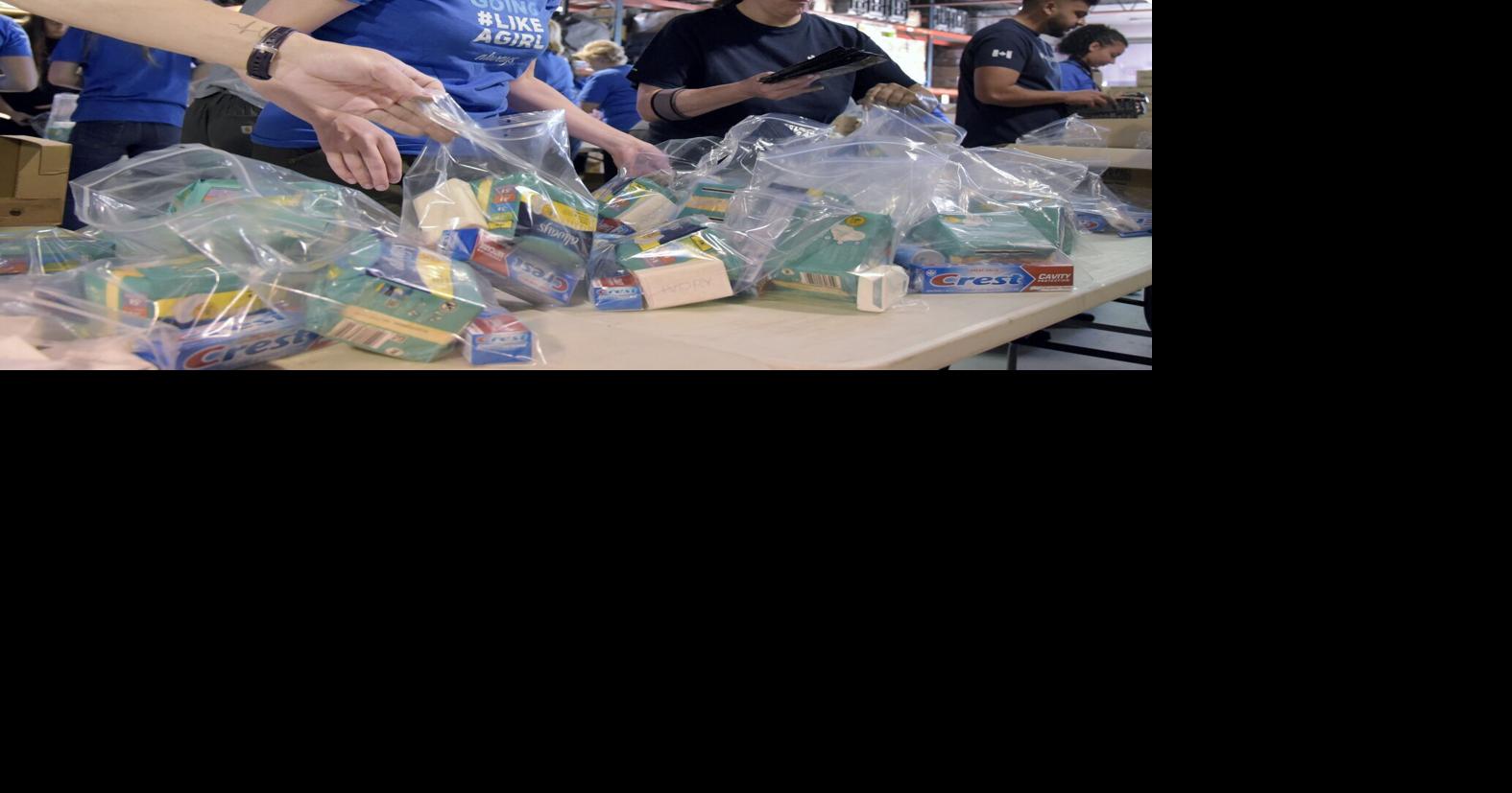 GlobalMedic teams up with P&G to pack female hygiene kits for refugees