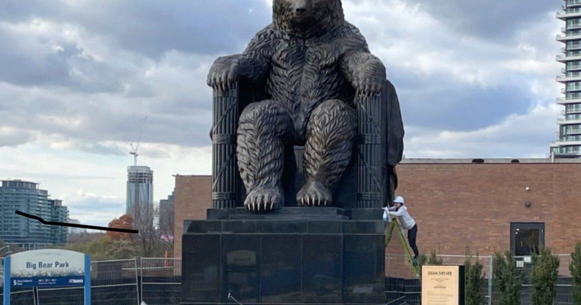 Toronto’s newest park with a giant bear statue has opened