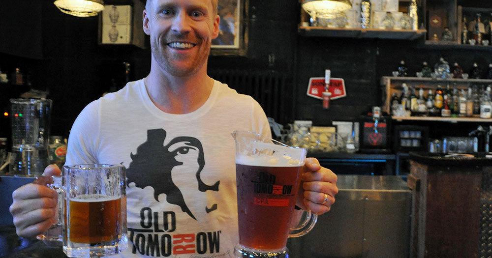 Olympian Jon Montgomery raises a pint