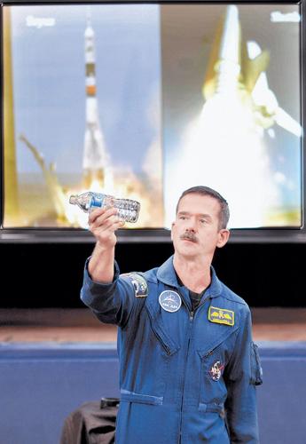 Fieldstone Day students meet first Canadian astronaut to walk in space