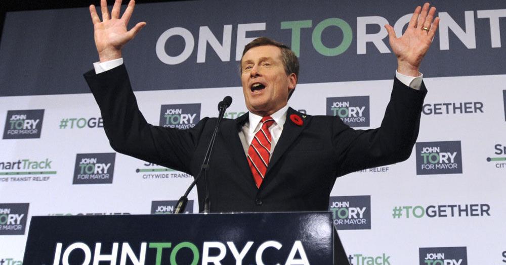 John Tory plans to unite Toronto, end divisiveness as its next mayor