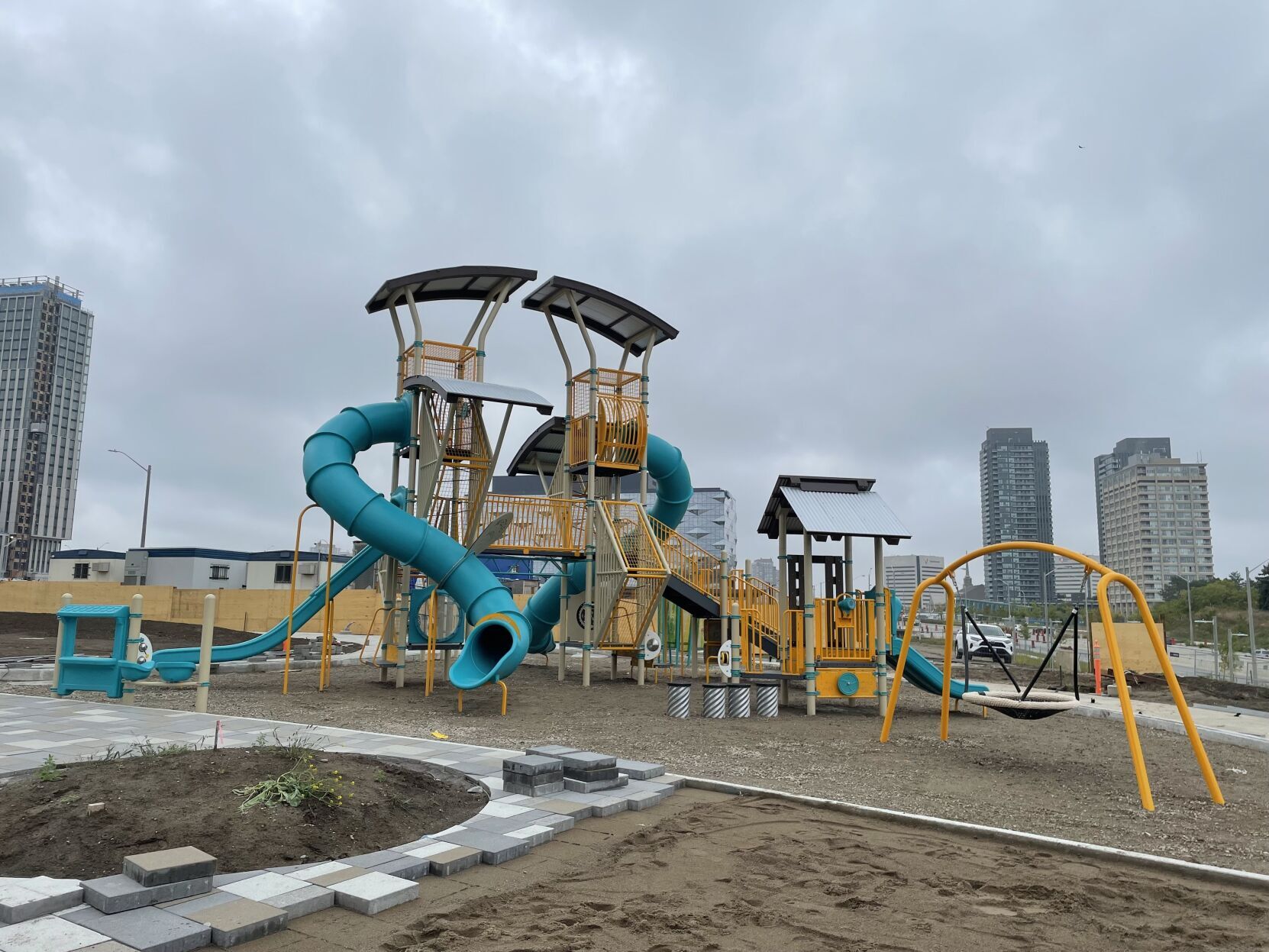 Toronto’s newest park with a giant bear statue has opened