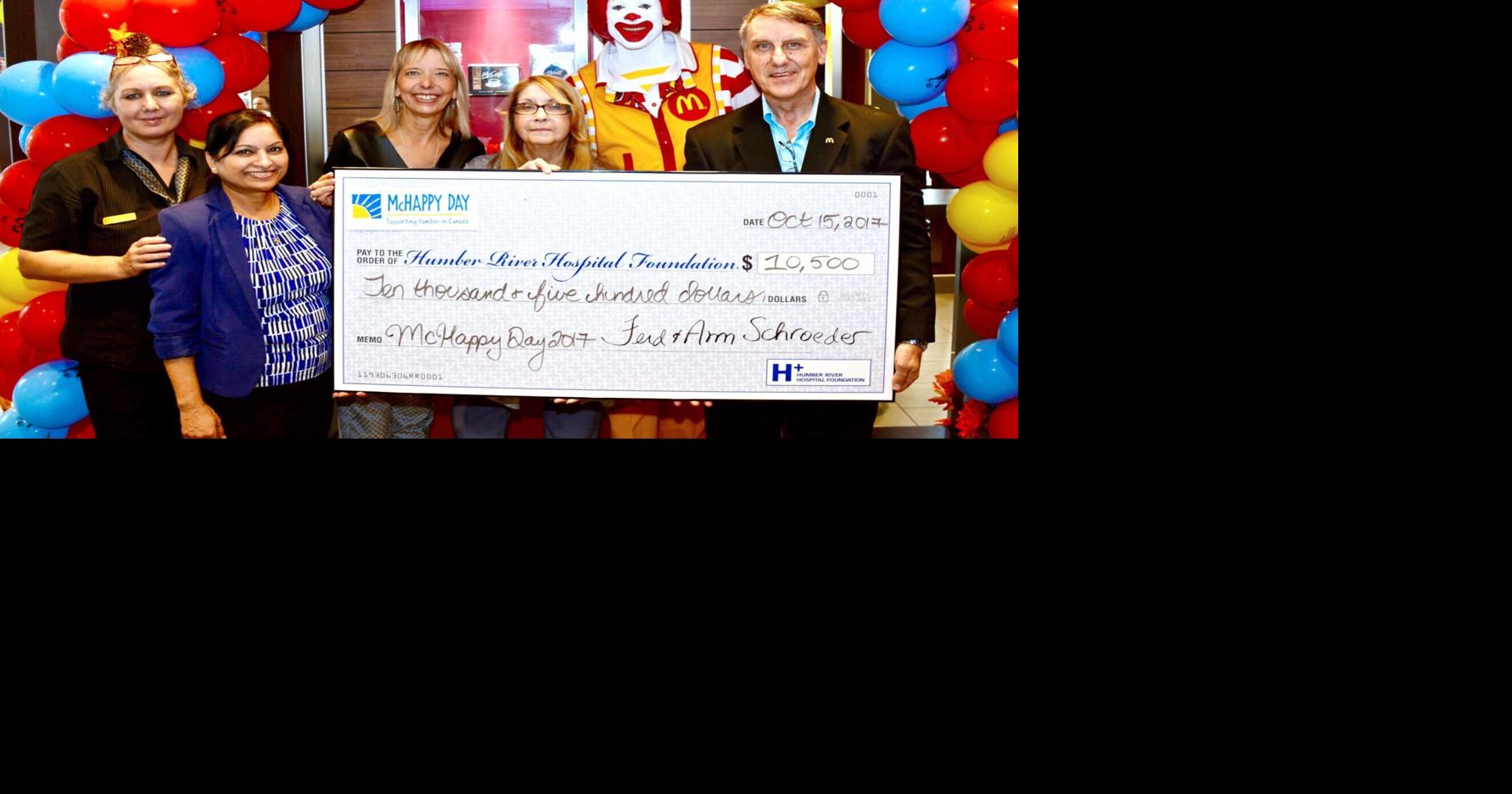 uReport: Keele Street McDonald’s gives $10,500 to Humber River Hospital