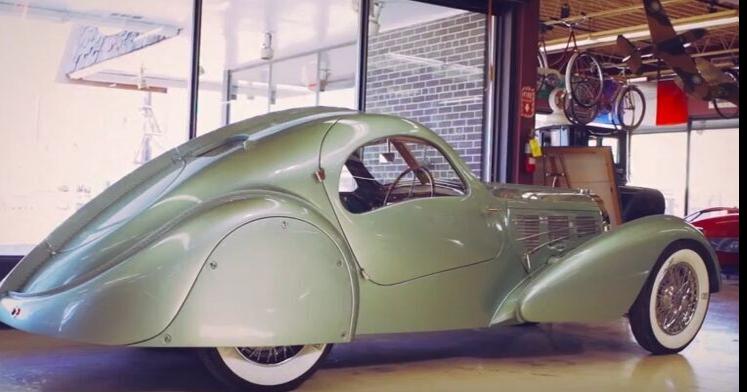 World’s only magnesium-bodied 1935 Bugatti Aerolithe on display at ...