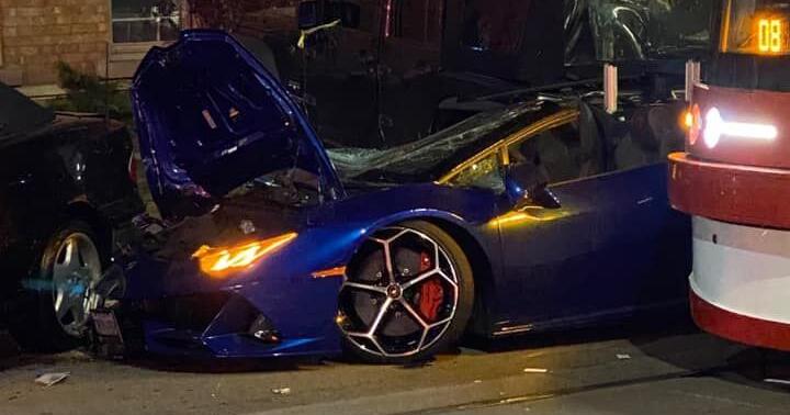 lamborghini crashing